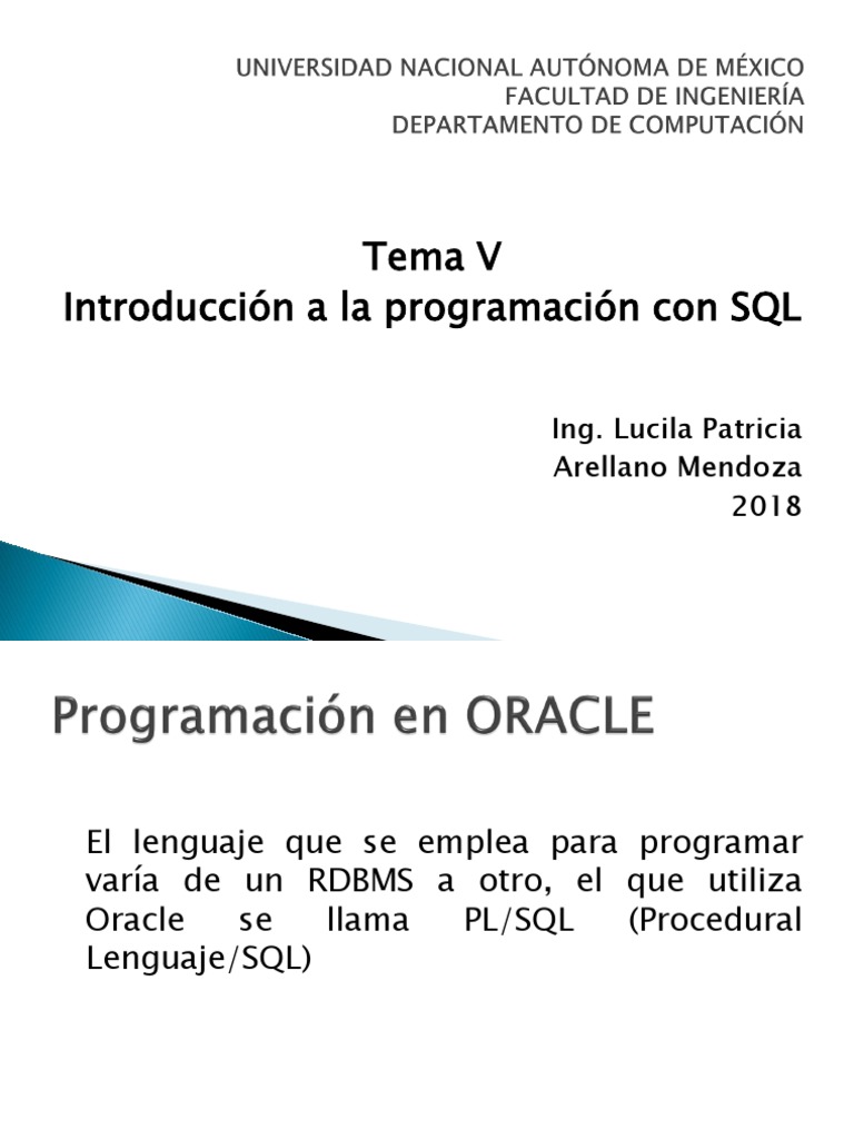 7 Introducción A La Programación | PDF | Pl / Sql | SQL