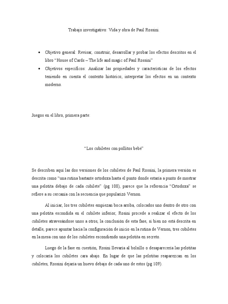 Trabajo Paul Rossini | PDF | Cigarrillo | Naturaleza