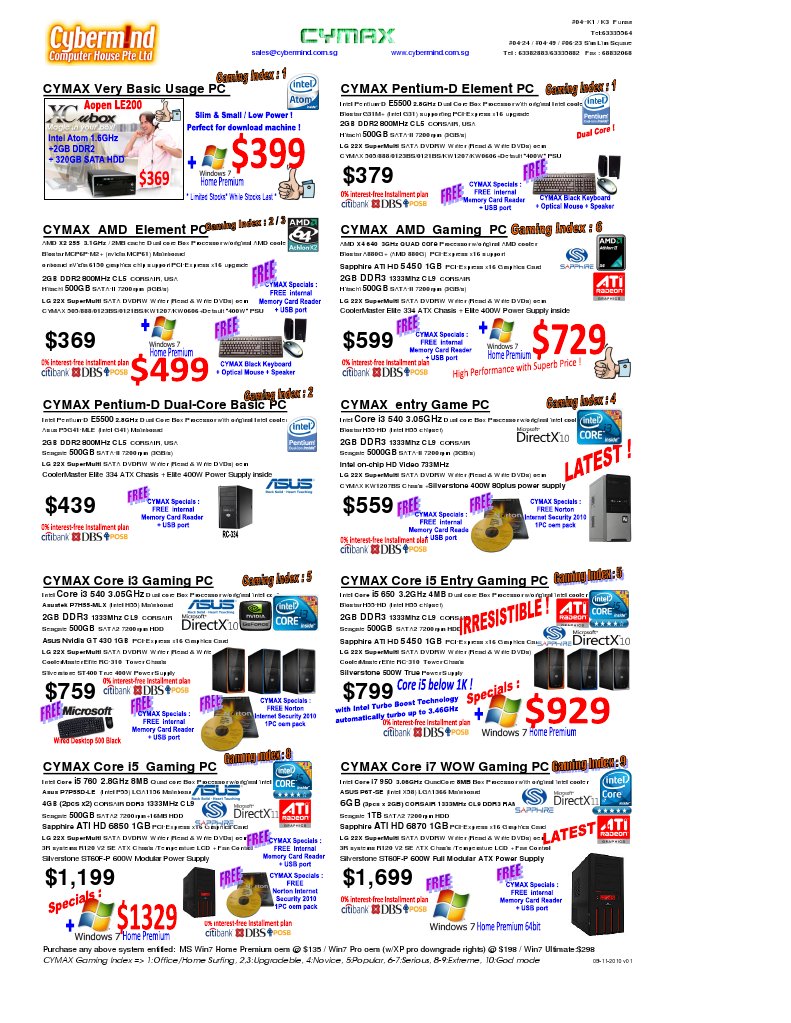 CYMAX PC Systems and Pricing Guide | PDF | Advanced Micro Devices ...