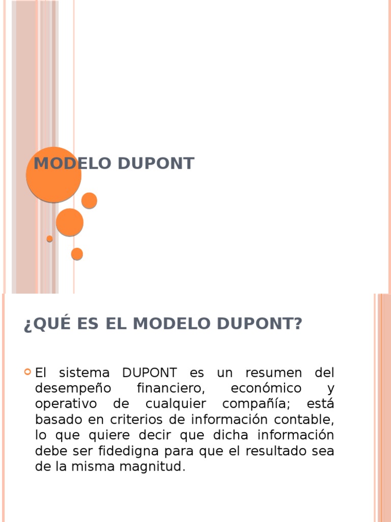 Modelo Dupont | PDF | Rentabilidad sobre recursos propios | Utilidad