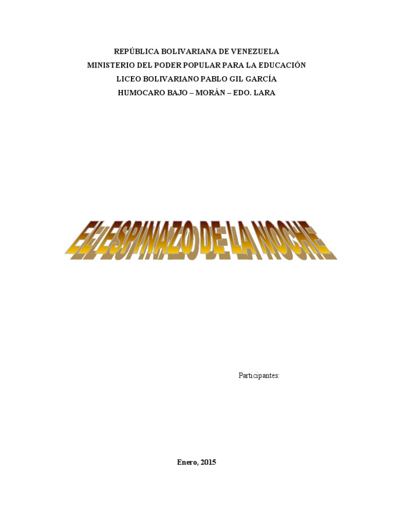 Analisis El Espinazo de La Noche | PDF | Conocimiento | Science Analisis El Espinazo de La Noche | PDF | Conocimiento | Science