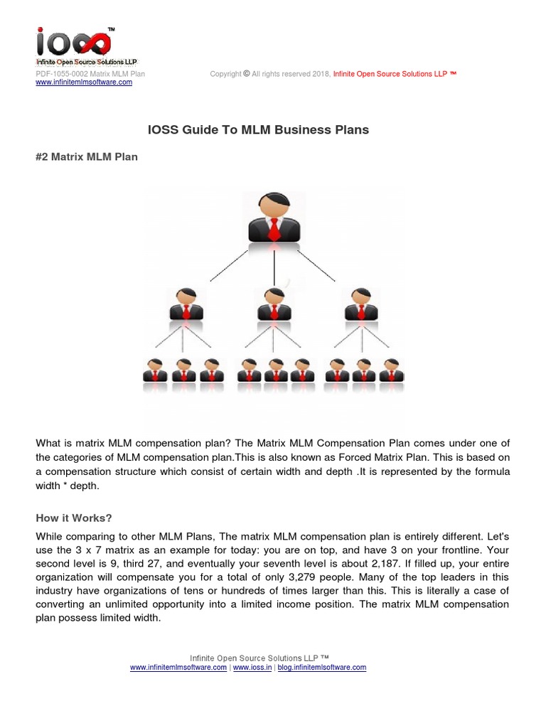 Matrix MLM Plan | PDF | Multi Level Marketing | Matrix (Mathematics)