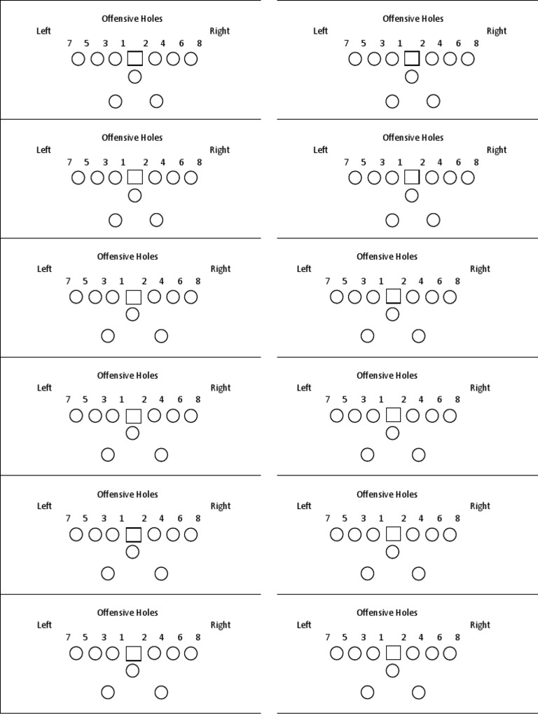 Offensive Holes Play Template | PDF | Football Codes | Gridiron Football