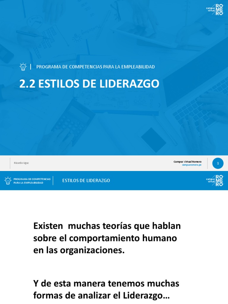 2 2 Estilos De Liderazgo Pdf Pdf Liderazgo Planificación