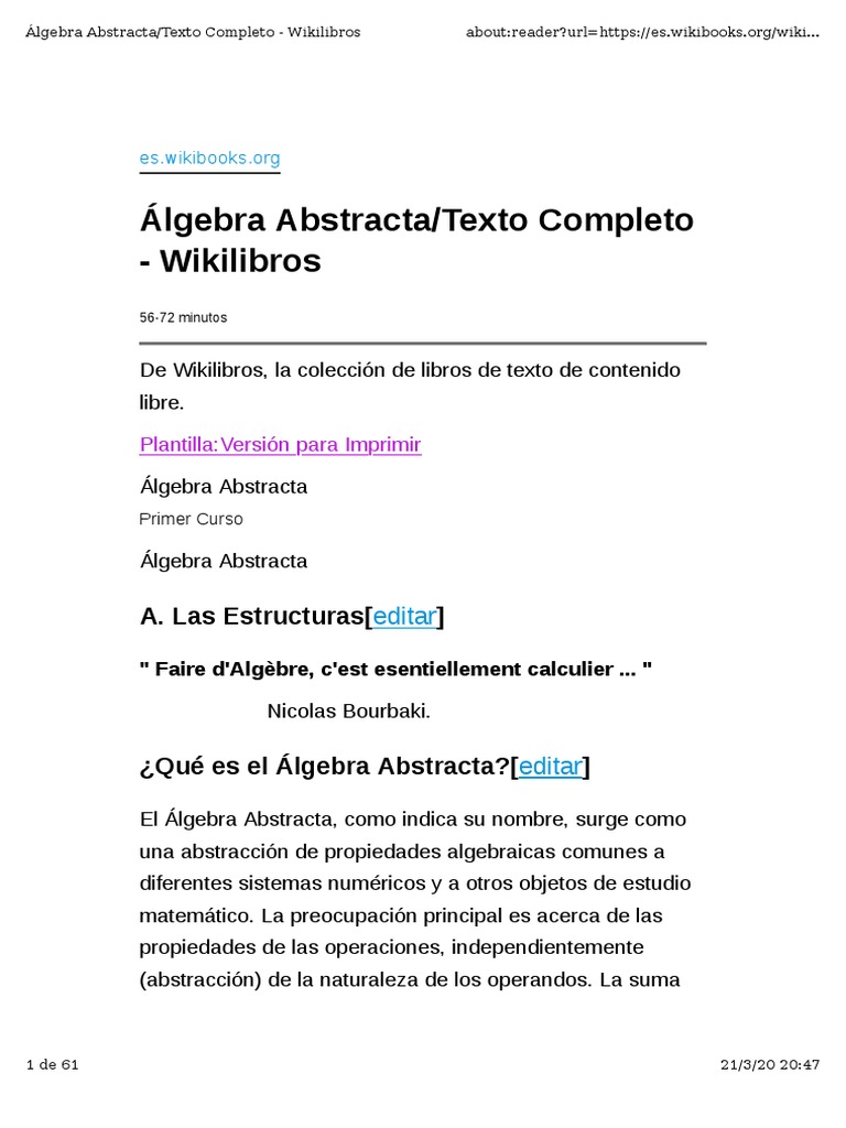Introducción al Álgebra Abstracta | PDF | Prueba matemática | Función ...