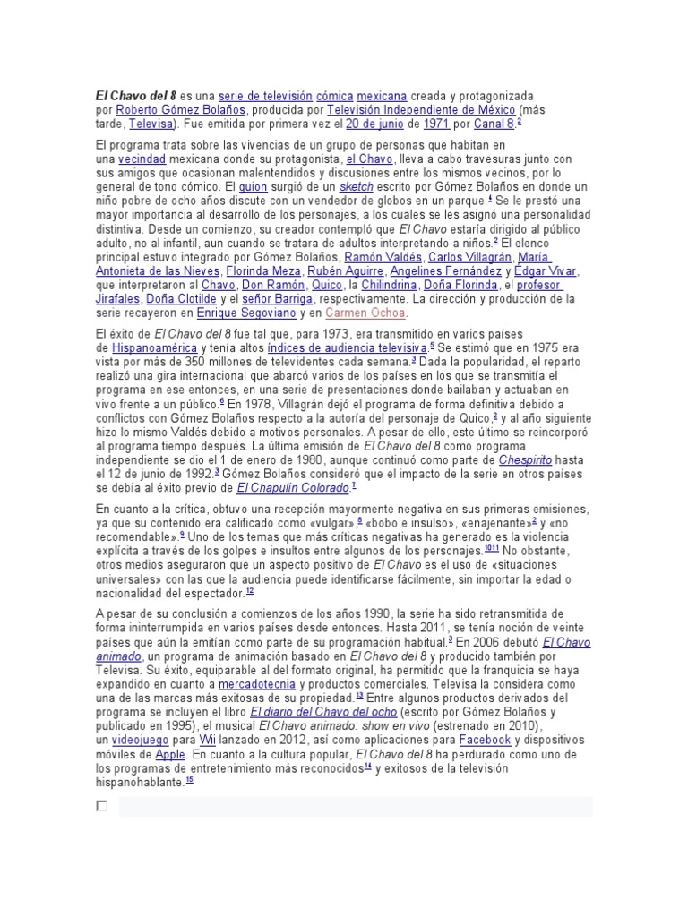 El Chavo Del 8 | PDF