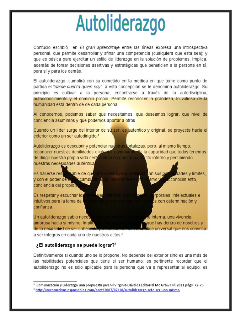 Autoliderazgo CyL | PDF | Inteligencia emocional | Inteligencia