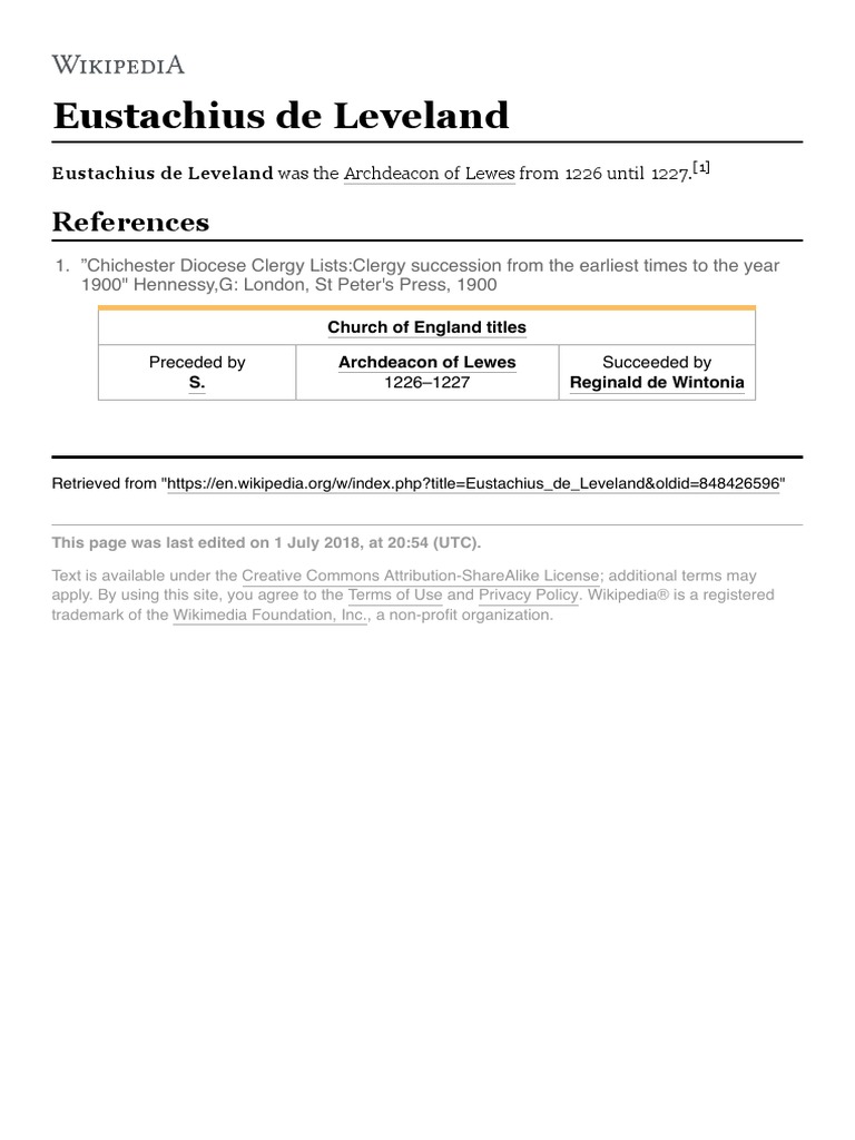 Eustachius de Leveland - Wikipedia PDF | PDF
