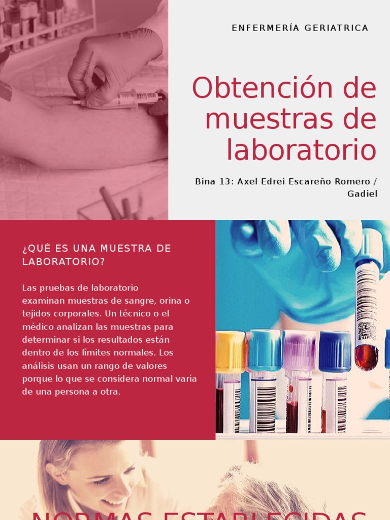 Obtención de Muestras de Laboratorio | PDF | Laboratorios ...