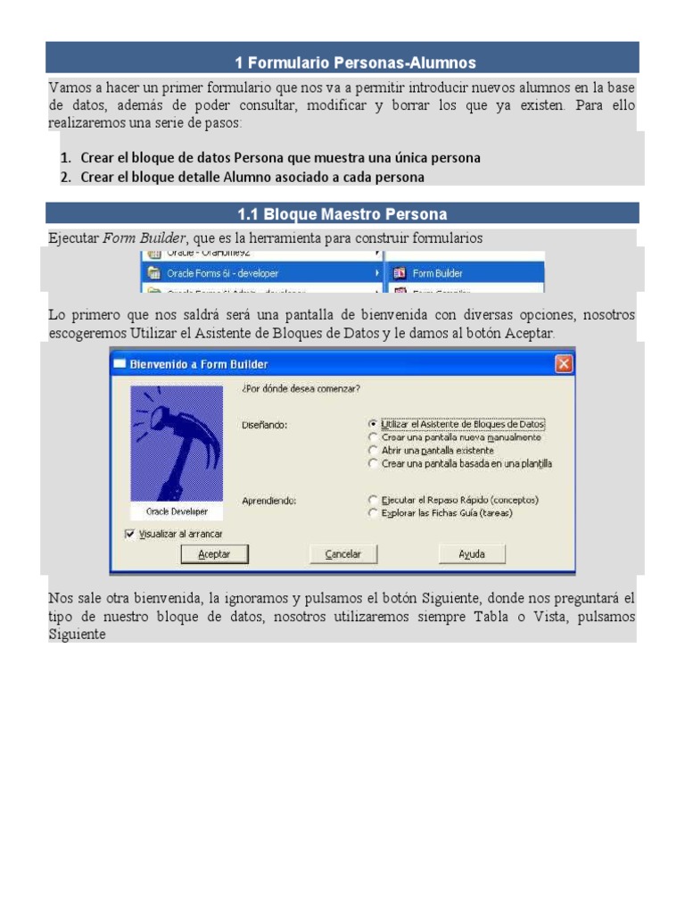 Tutorial Oracle Froms Developer Pdf Sql Bases De Datos 7202