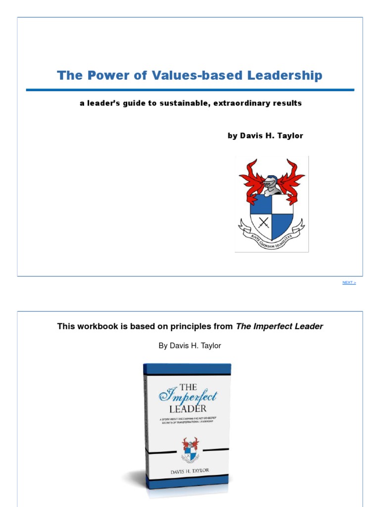 The Power of Values Based Leadership Final | PDF | Organizational ...