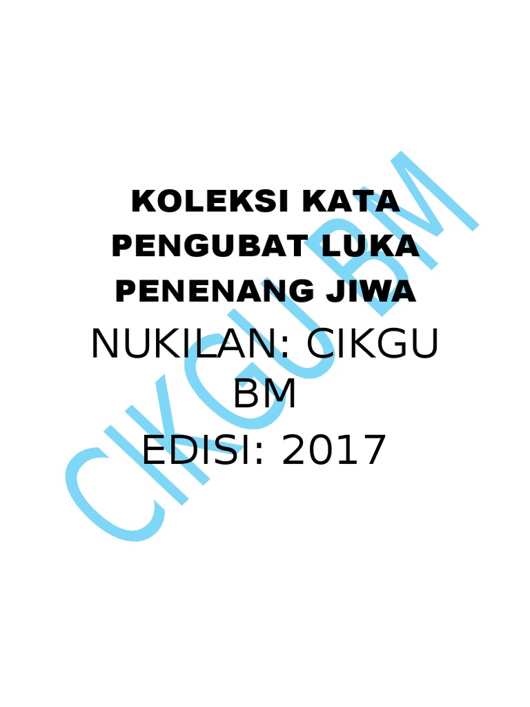 Kata Penenang untuk Menghadapi Luka | PDF