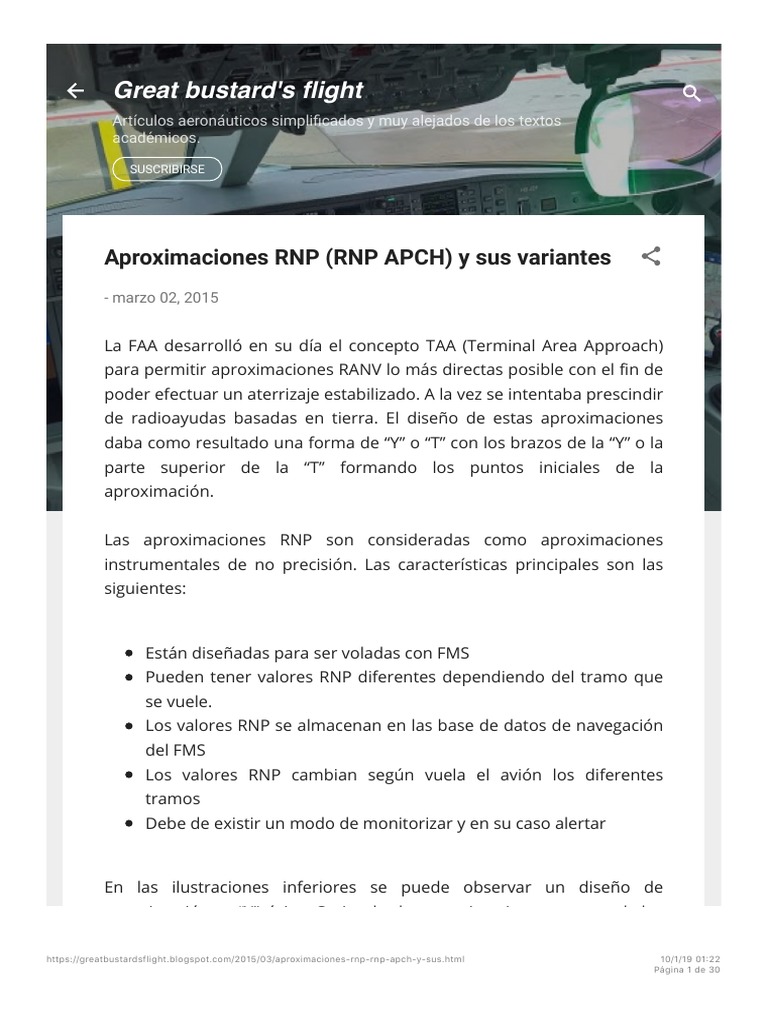 Aproximaciones RNP RNP APCH y Sus Variantes PDF | PDF | Reglas de vuelo ...