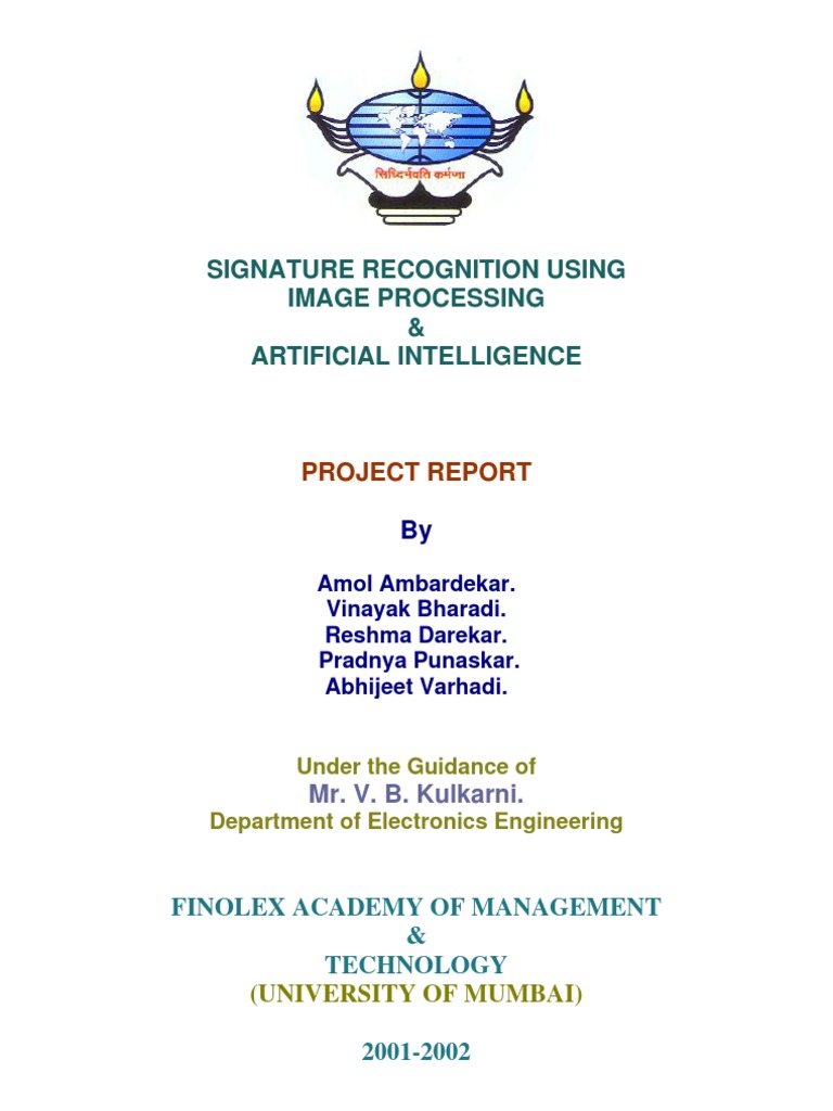Signature Recognition Using Image Processing Artificial Pdf Data Compression Pattern