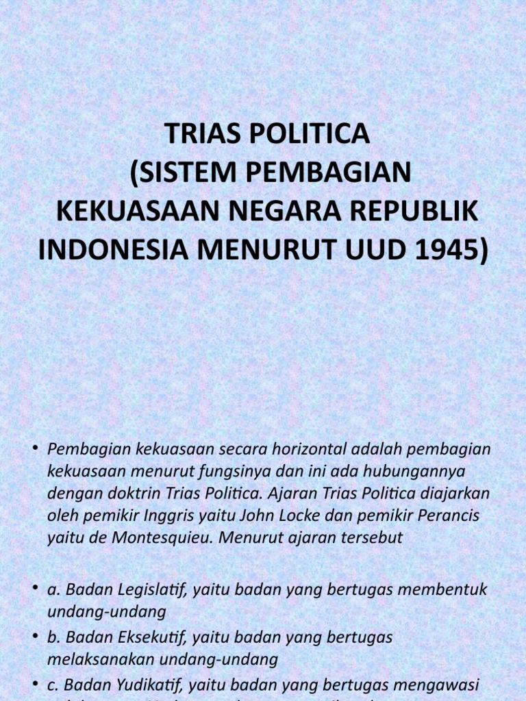 Trias Politica | PDF