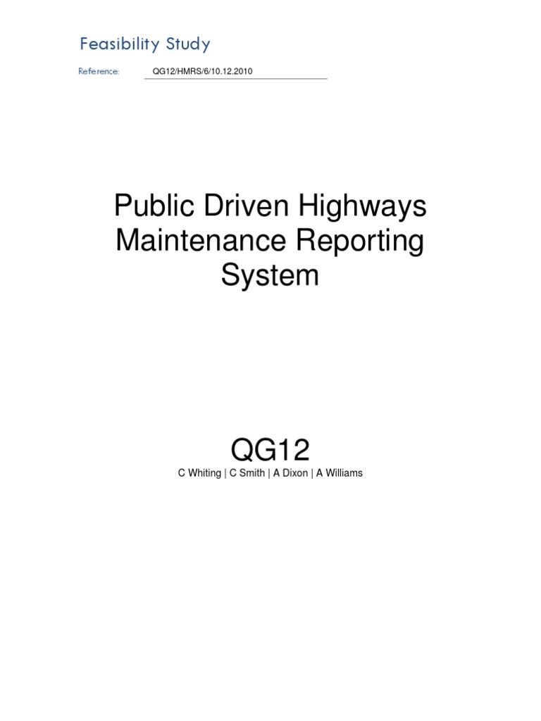Highways Maintenance System Feasibility | PDF | Http Cookie ...