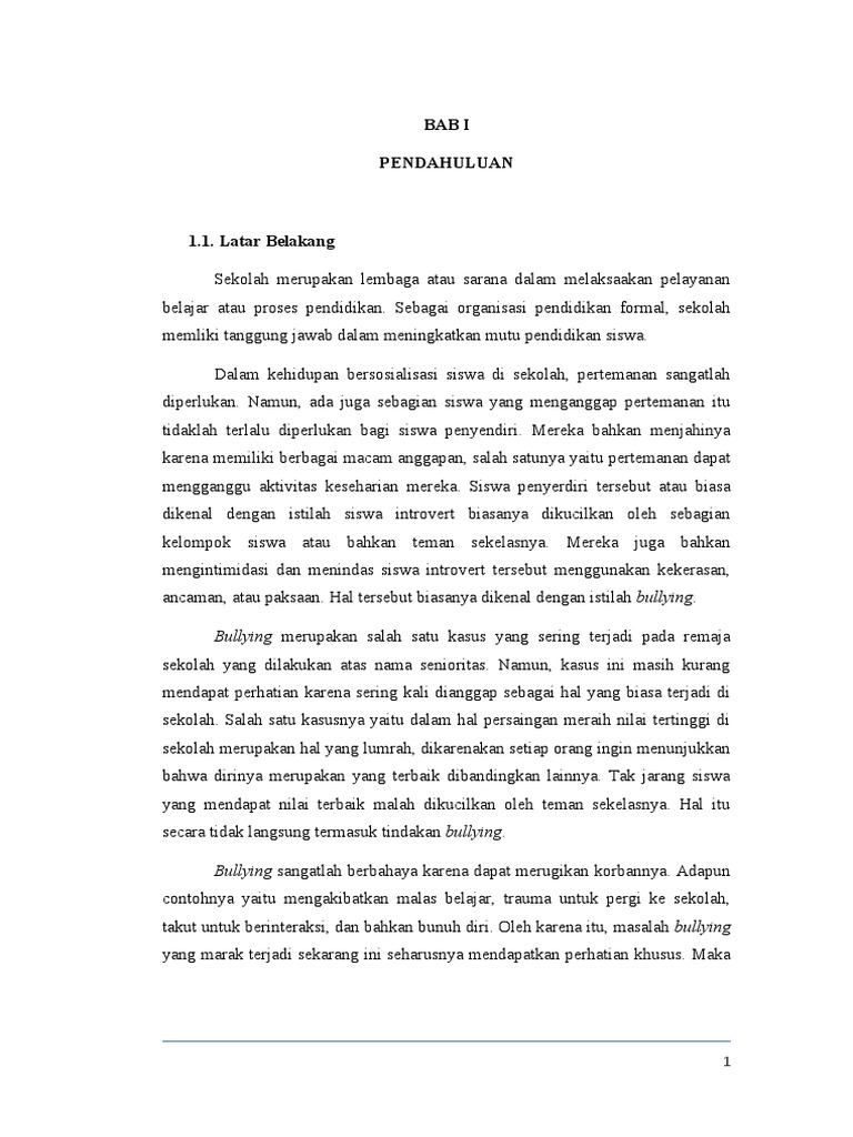 Proposal Bullying | PDF