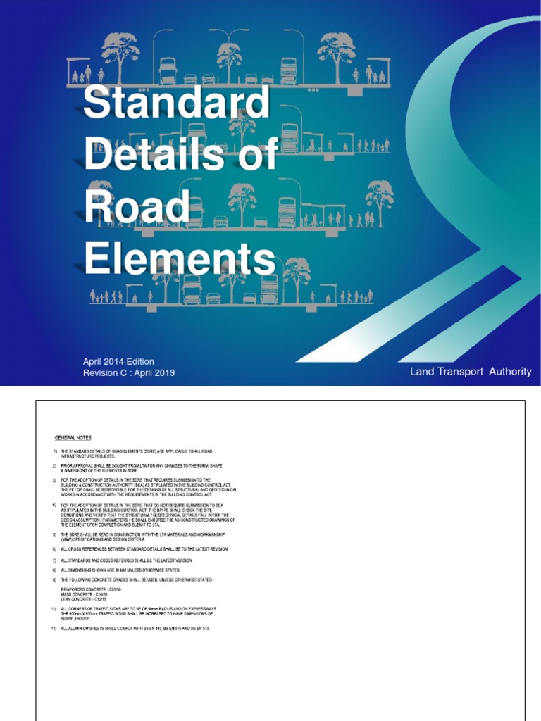 Standard Details of Road Elements 2025 | PDF | Street | Sidewalk