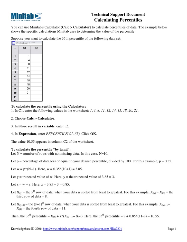 Calculating Percentiles | PDF | Percentile | Statistical Analysis
