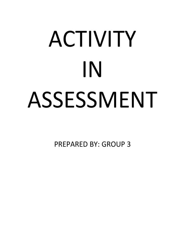 Group-3 Activity-In-Assessment | PDF | Educational Assessment ...