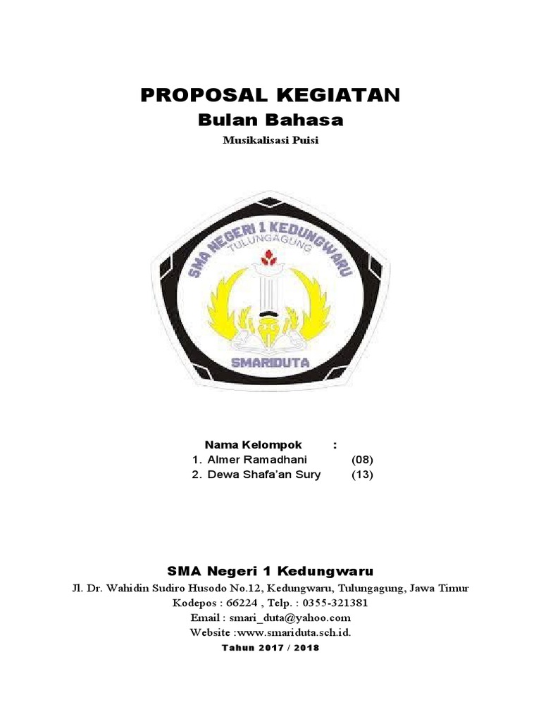 Proposal Kegiatan - Bulan Bahasa - Musikalisasi Puisi | PDF