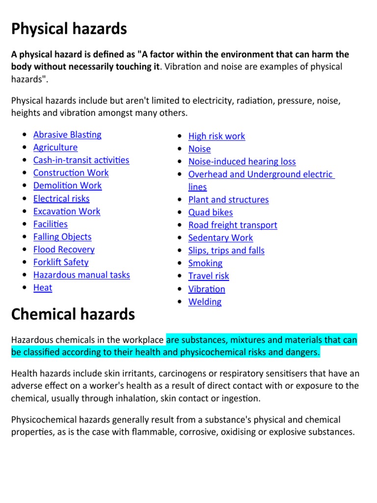 Occupational Health and Safety | PDF | Occupational Safety And Health ...