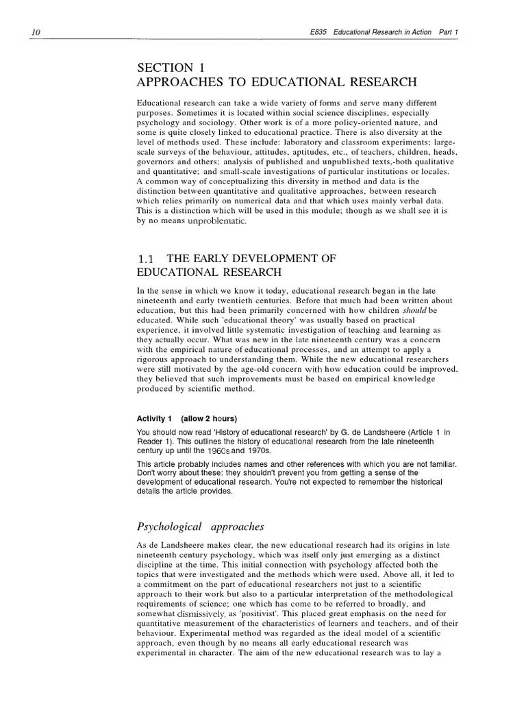 Educational Early Development Research Example PDF | PDF | Qualitative ...