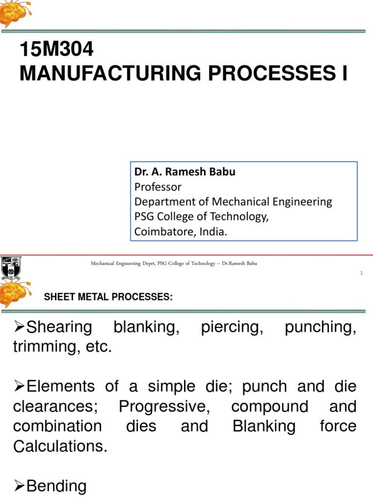 Sheet Metal Fabrication Processes Overview | PDF | Sheet Metal ...