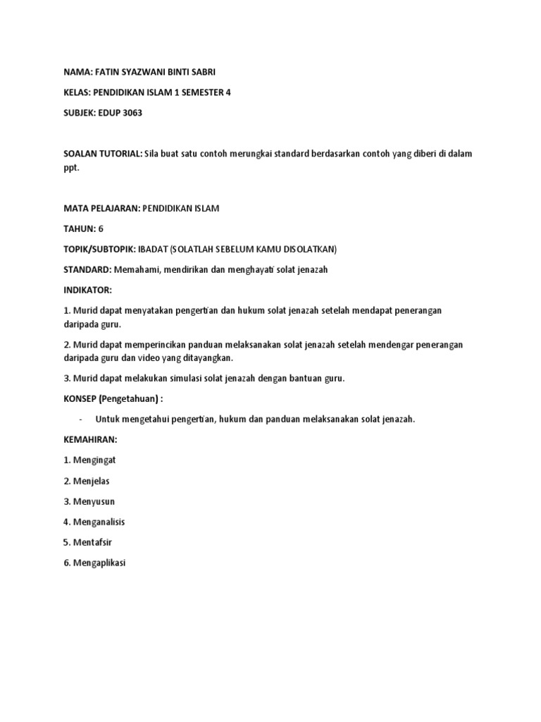 Tutorial Edup 3063 | PDF