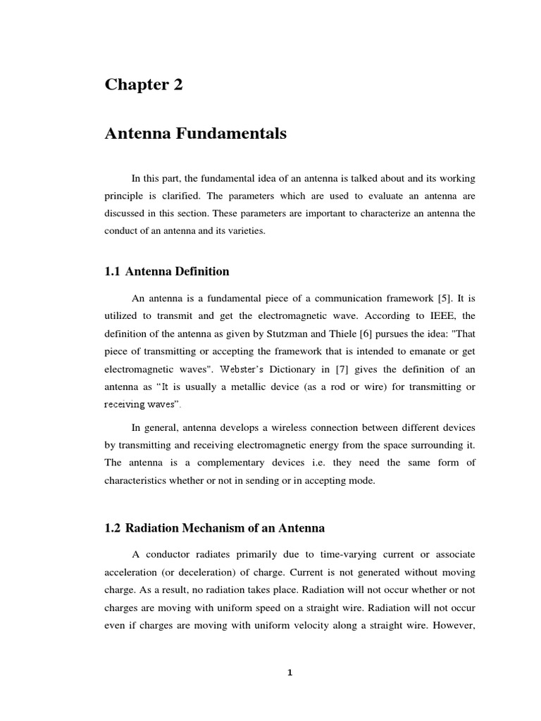Antenna Fundamentals and Principles | PDF | Antenna (Radio ...