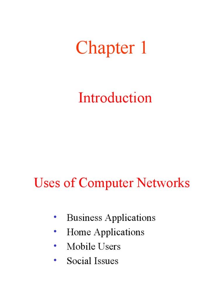 Introduction Computer Networks | PDF | Computer Network | Internet Protocol Suite