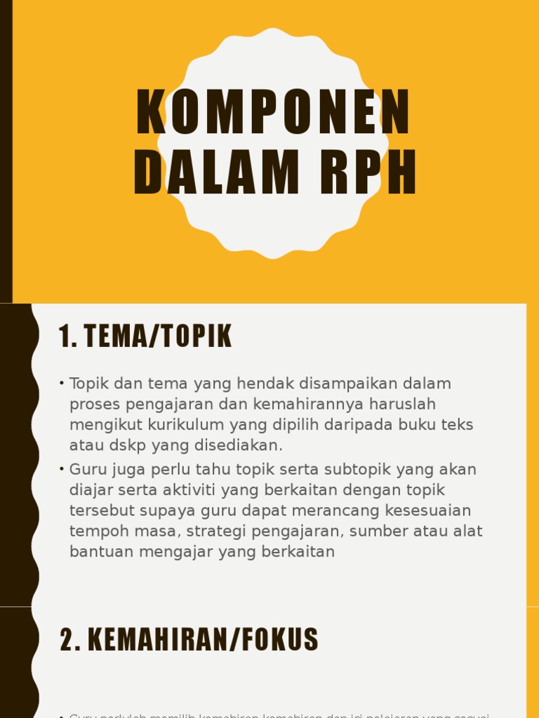 Komponen Dalam RPH | PDF