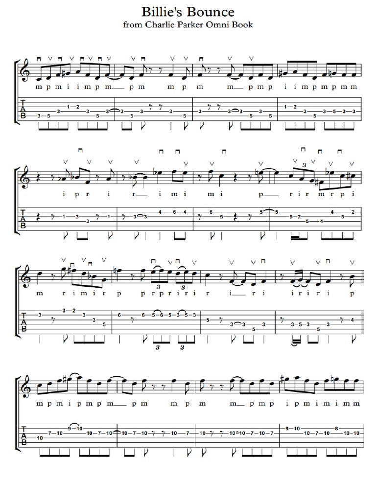 Billie's Bounce Tab | PDF