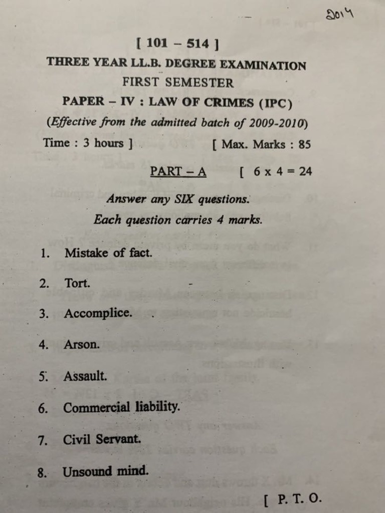 Ipc Question Papers | PDF