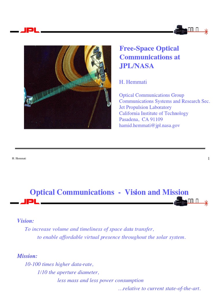 NASA Optical Communications Advances | PDF | Optics | Nasa