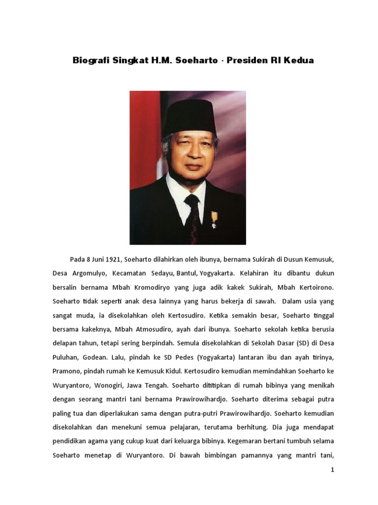 Biografi Soeharto | PDF | Politik
