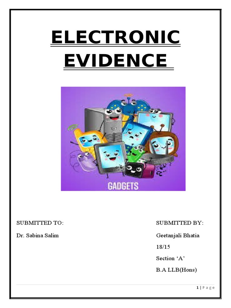 Electronic Evidence | PDF | Hearsay | Public Law