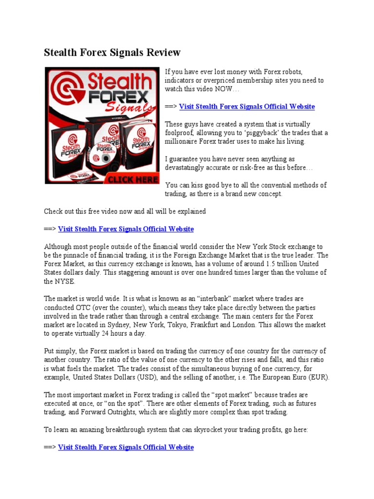 Stealth Forex Signals Review | PDF | Foreign Exchange Market | Money