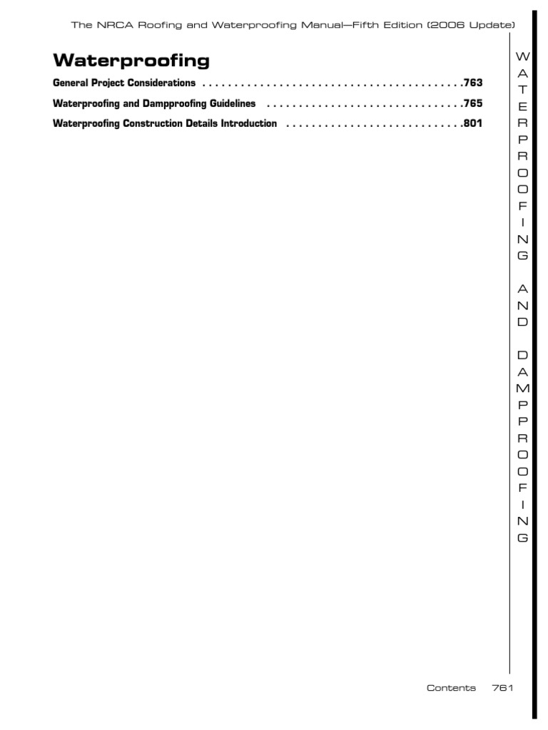 NRCA Waterproofing Manual PDF | PDF | Specification (Technical Standard) | Asphalt