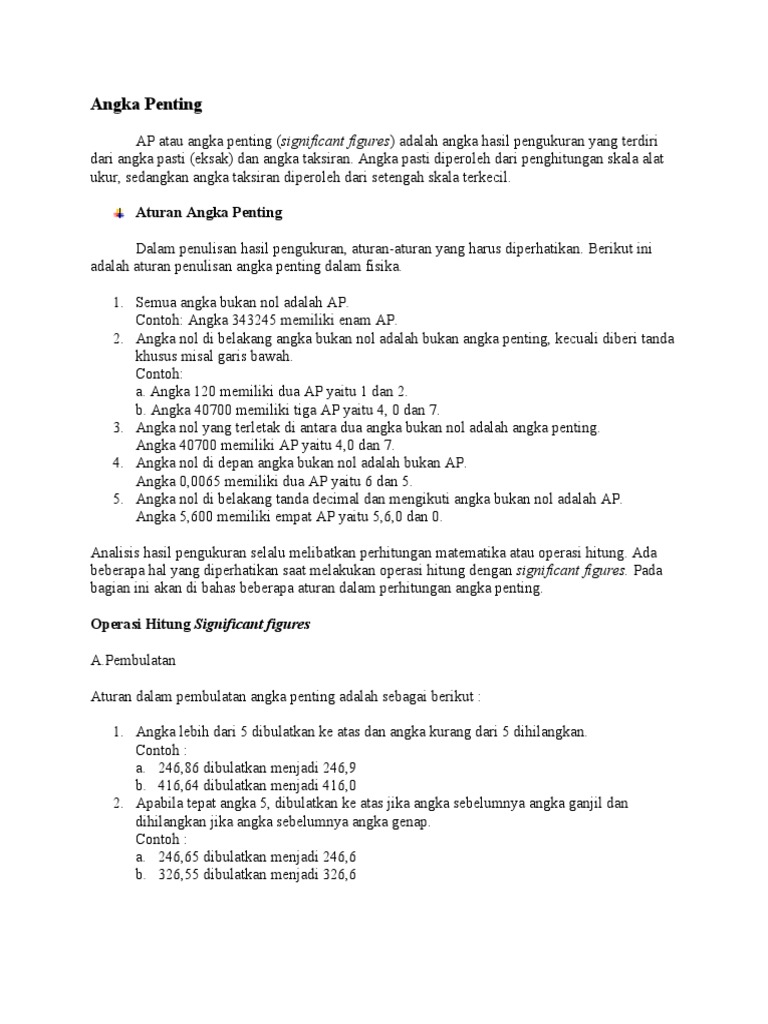 Angka Penting | PDF
