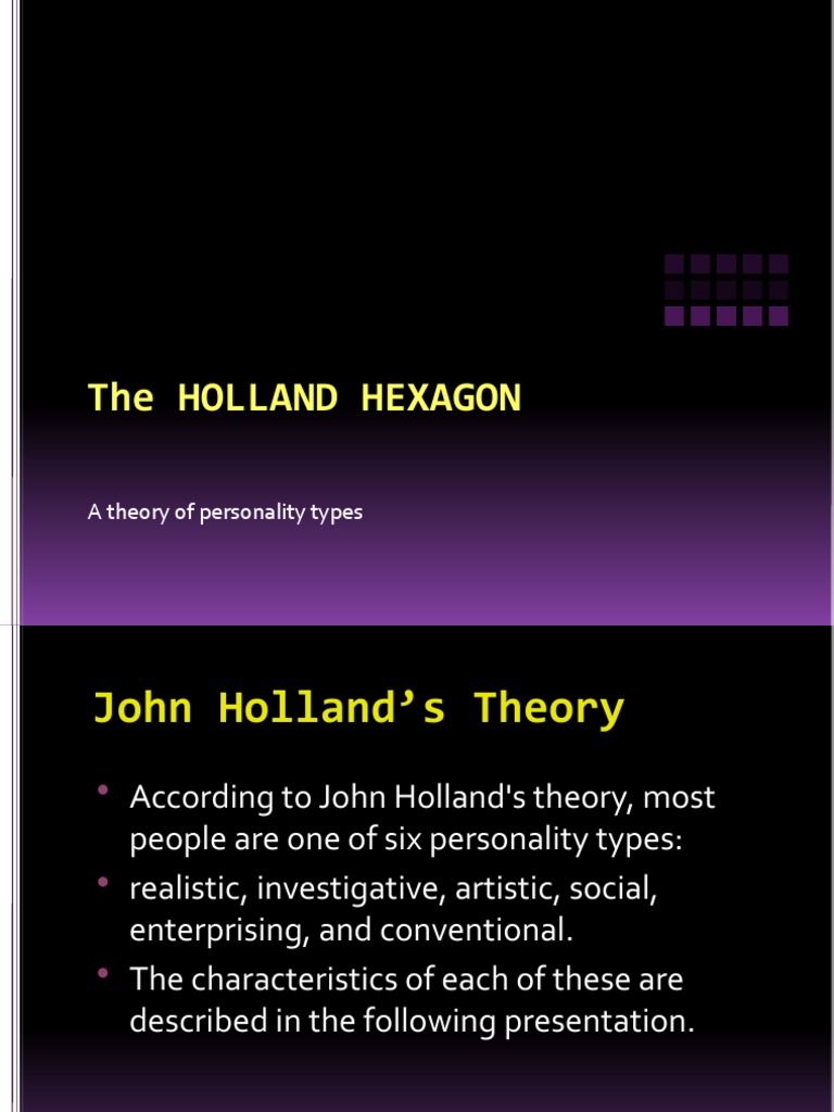Holland Hexagon Presentation | PDF | Cognitive Science | Psychology
