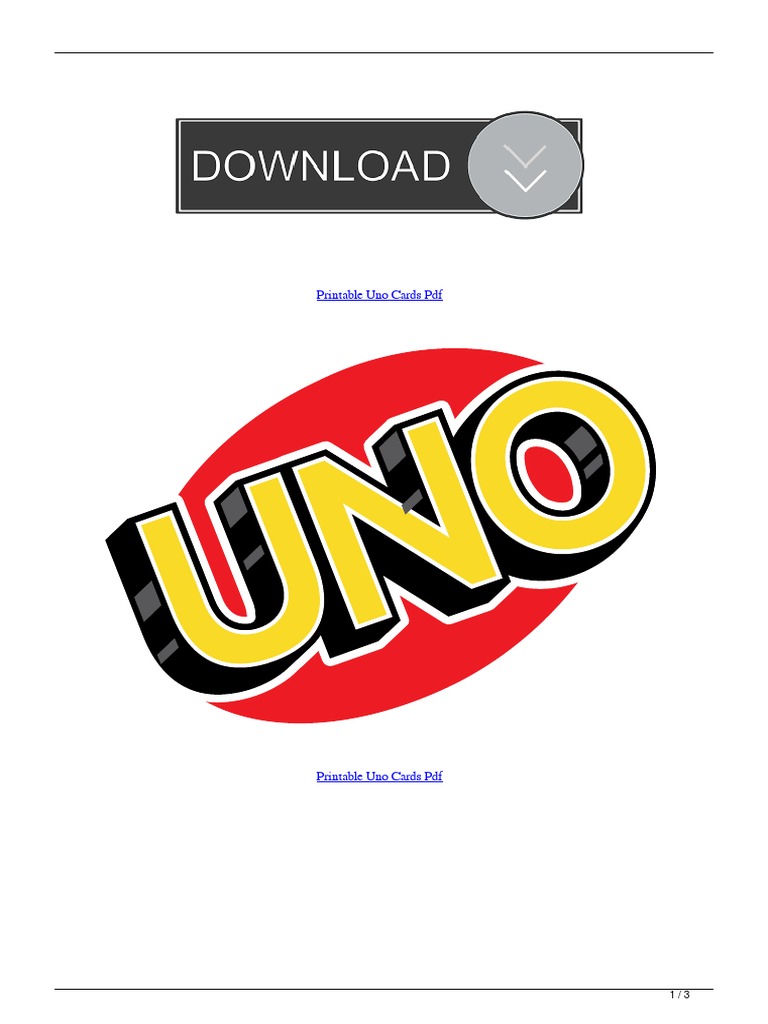 Uno Cards Template