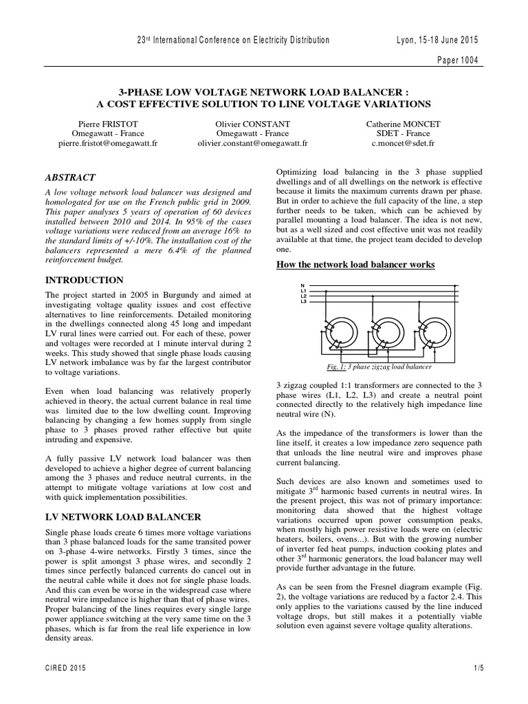 Cost-Effective 3-Phase Load Balancer | PDF | Electrical Resistance And ...