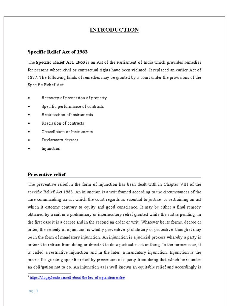Injunction Project | PDF | Injunction | Equity (Law)