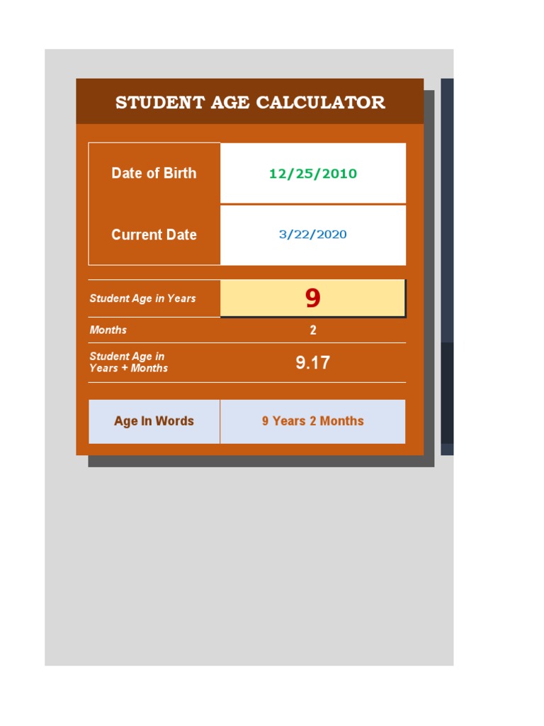 DepEd Club Student Age Calculator | PDF | Career & Growth