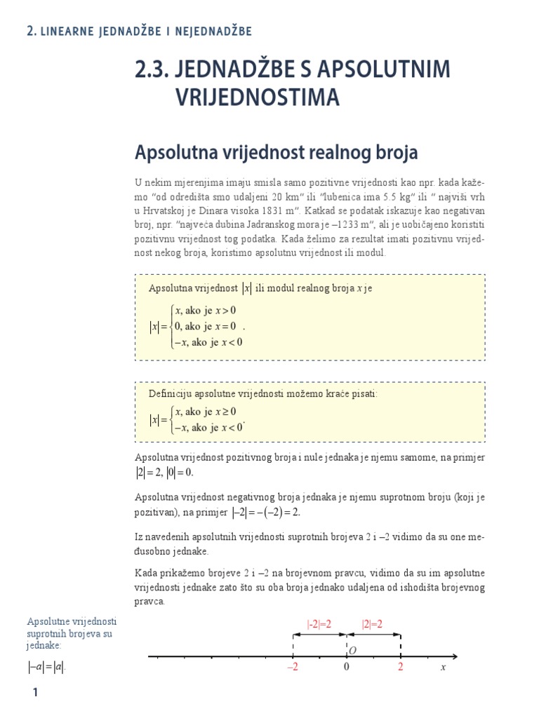 02 4h Linearne Jednadzbe I Nejednadzbe 2 3 PDF PDF | PDF