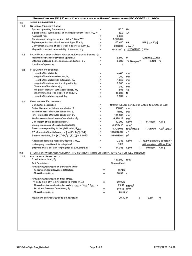 SCF Calculations For A Rigid Conductor - Detailed Method PDF | PDF ...