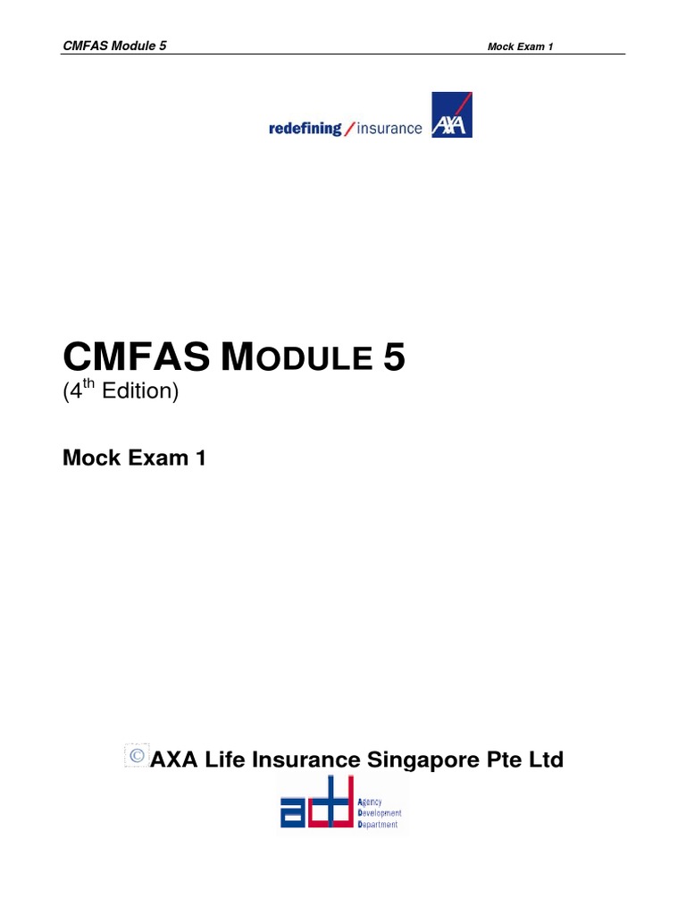 M5 Mock Exam 1 | PDF | Financial Adviser | Insurance