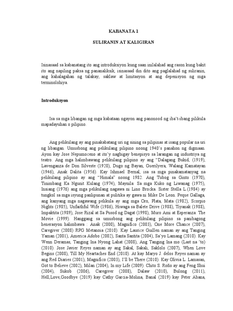 KABANATA 1 Research | PDF