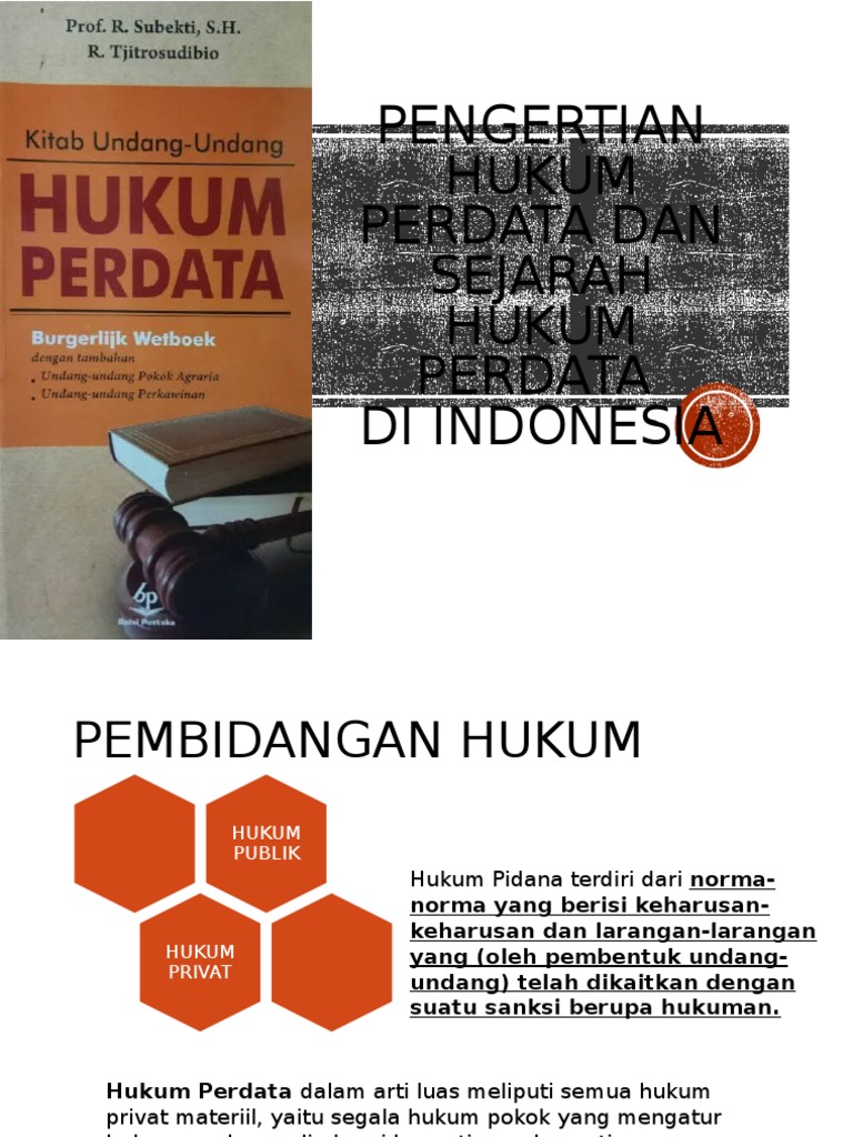 Pengertian - Sejarah Hukum Perdata Di Indonesia | PDF